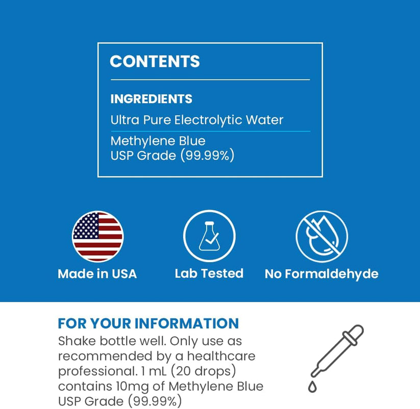 Methylene Blue Pharmaceutical Grade 2Oz - Made in USA - Balanced ...
